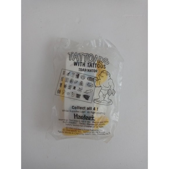 Toys | New 1994 Hardees Kids Meal Toy Tattoads With Tattoos Toadinator ...